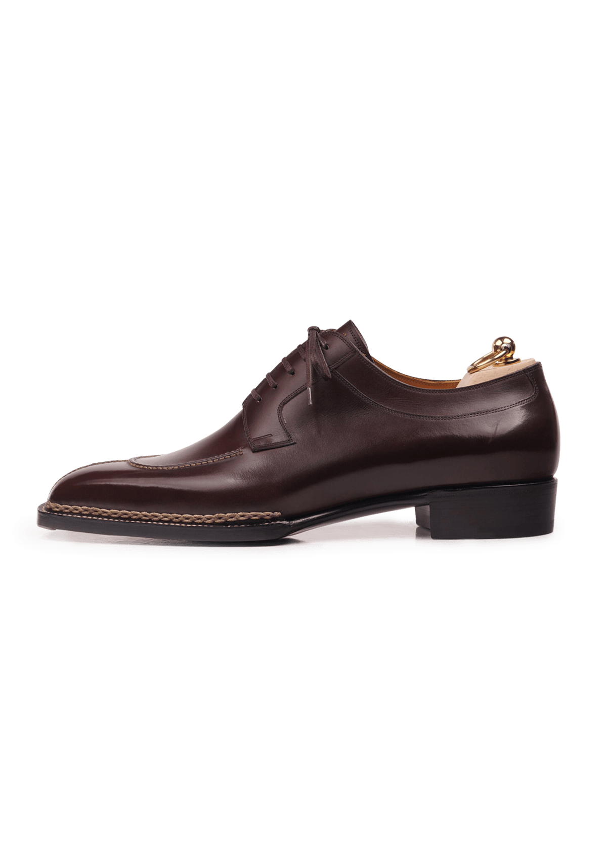 Five eyelets split-toe derby with Norwegian chained stitching | Stefano ...