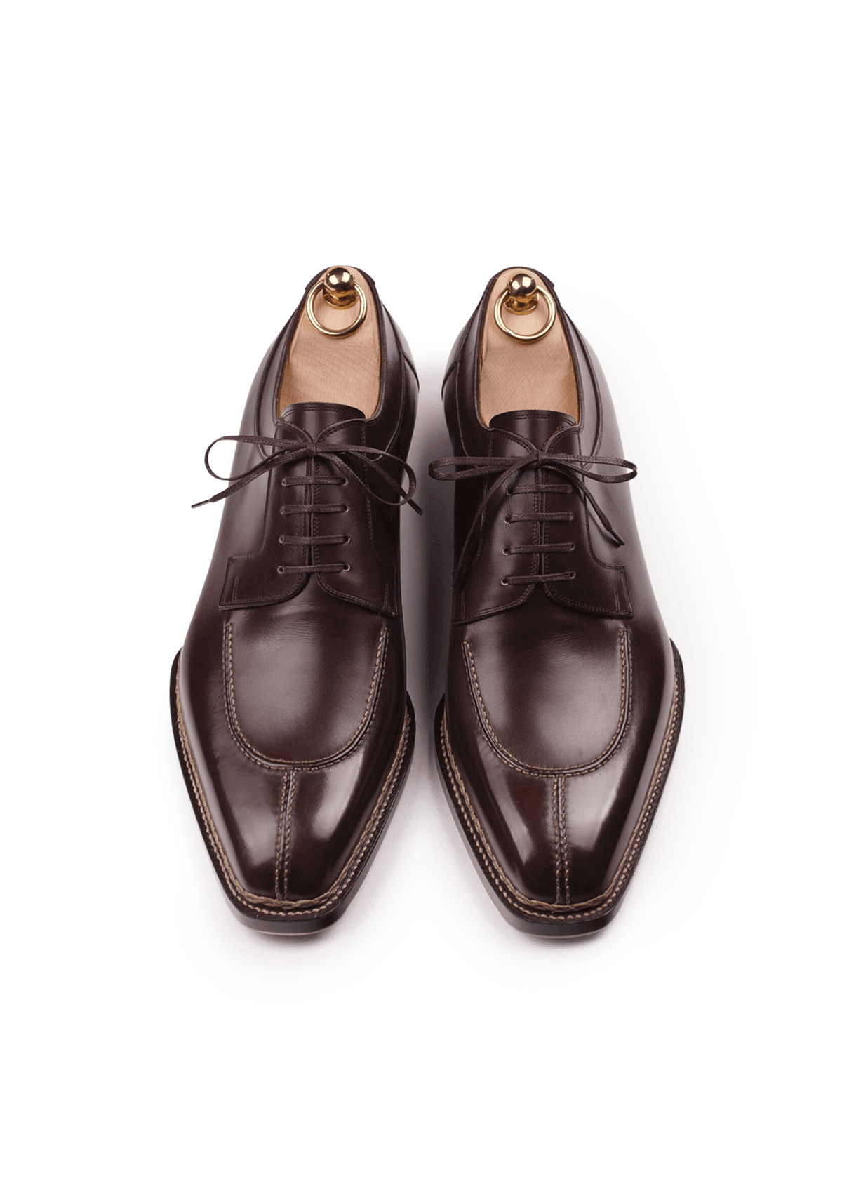 Five eyelets split-toe derby with Norwegian chained stitching | Stefano ...