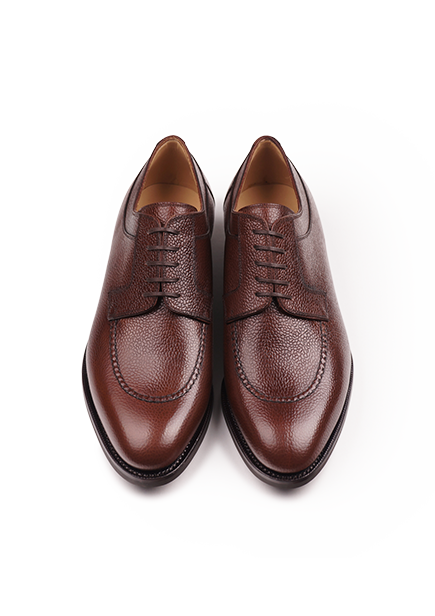 Brown Apron Derby in Scotch Grain Calfskin | Stefano Bemer