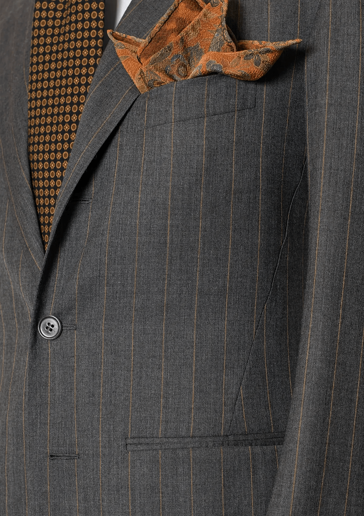Grey Pin Stripe Suit in Drappers Wool – Stefano Bemer